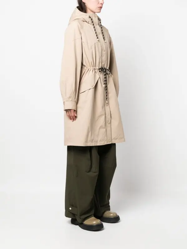 Woolrich Long-line Parka Coat - Neutrals