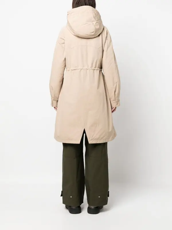 Woolrich Long-line Parka Coat - Neutrals
