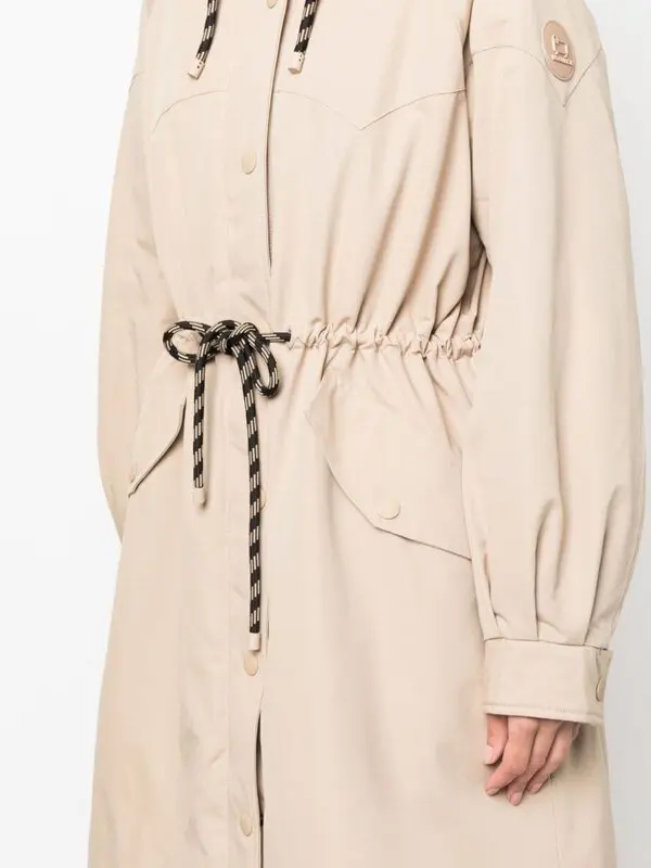 Woolrich Long-line Parka Coat - Neutrals
