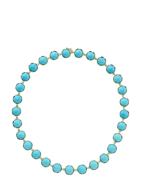 Irene Neuwirth 18kt Yellow Kingman Turquoise Necklace - Gold