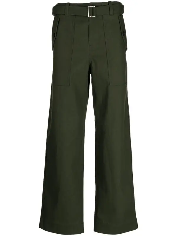 Maison Kitsuné Belted-waist Trousers