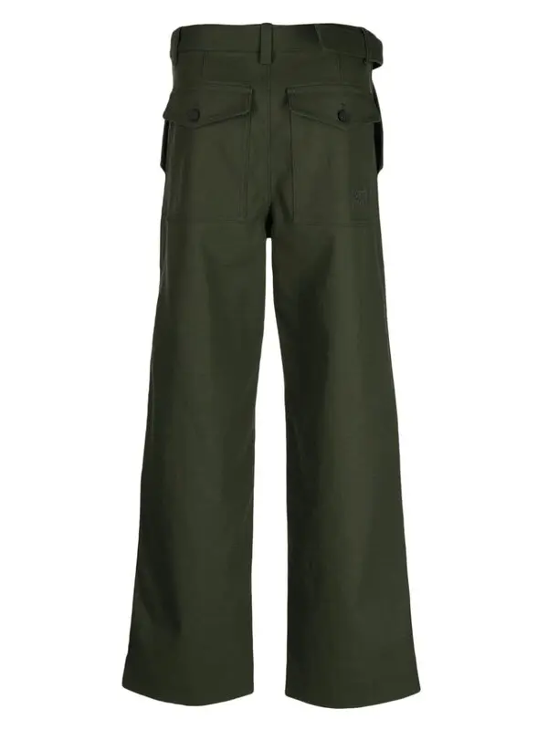 Maison Kitsuné Belted-waist Trousers