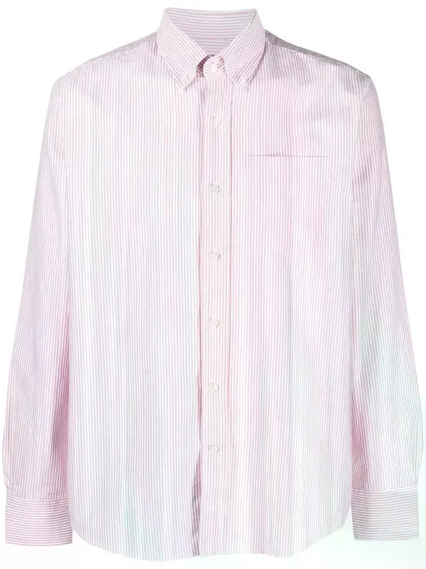 DEPERLU Pinstripe-pattern Cotton Shirt