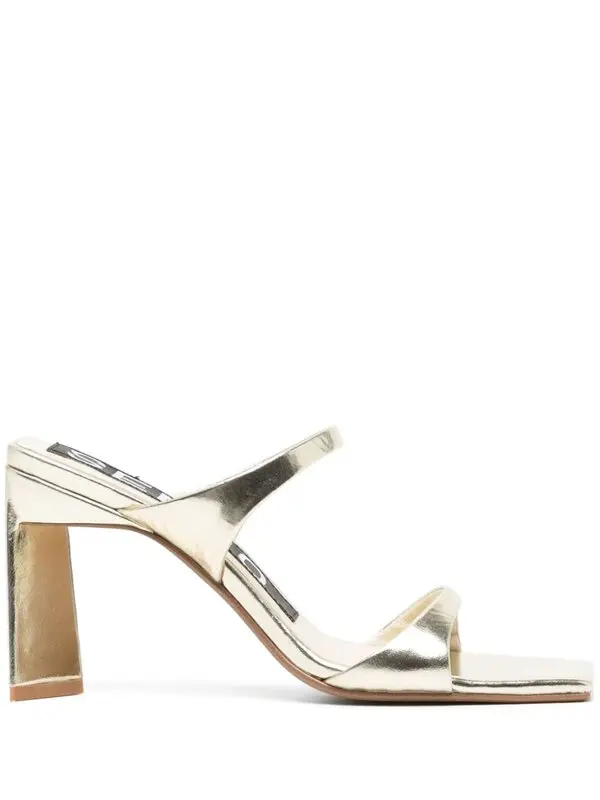 Senso Valeria 70mm Metallic Leather Mules - Gold