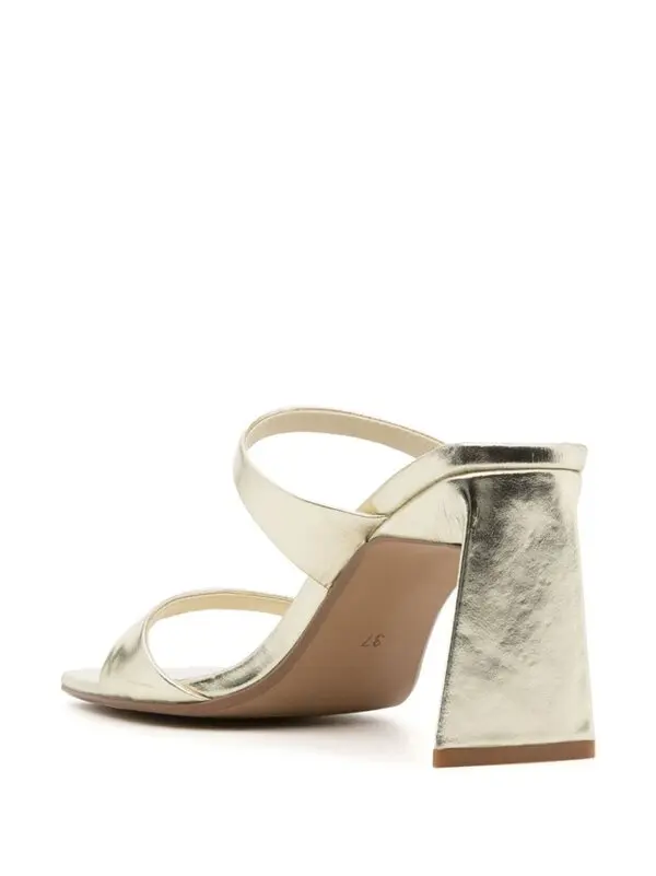 Senso Valeria 70mm Metallic Leather Mules - Gold