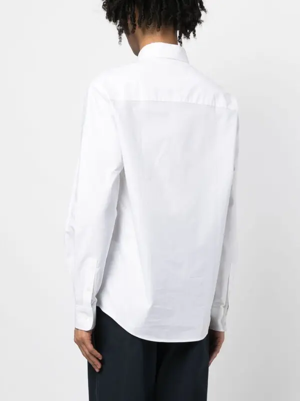 Maison Kitsuné Fox-patch Slim-cut Shirt