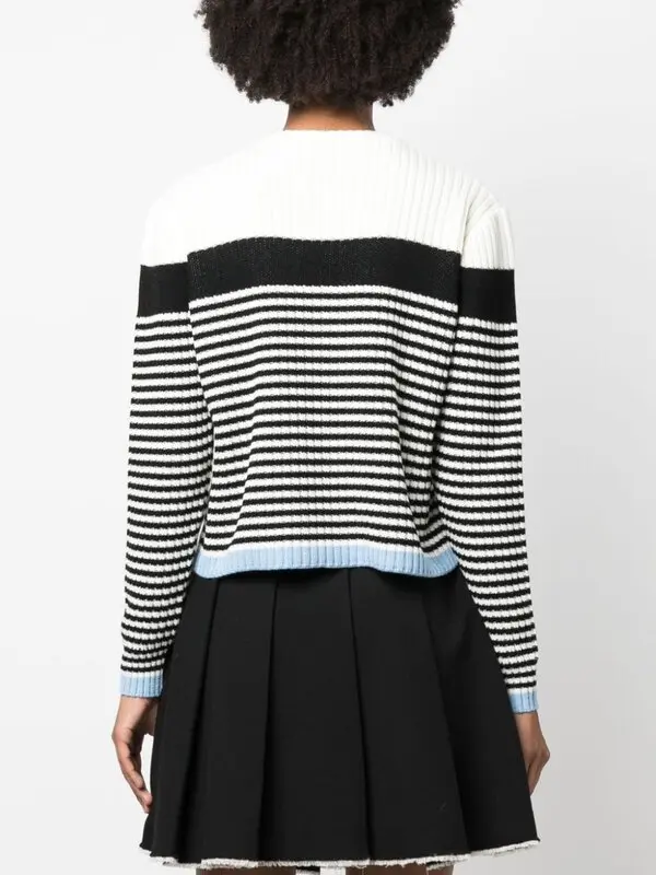 Gcds Jacquard-logo Striped Jumper