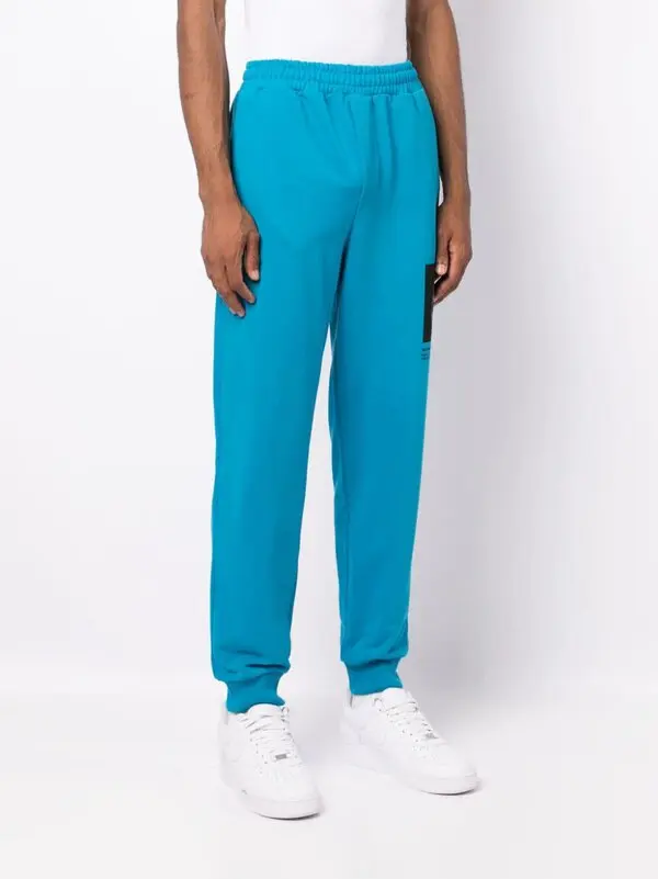 Helmut Lang Photographic-print Cotton Track Pants - Blue