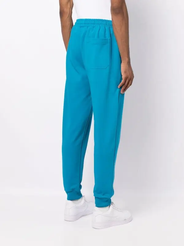 Helmut Lang Photographic-print Cotton Track Pants - Blue