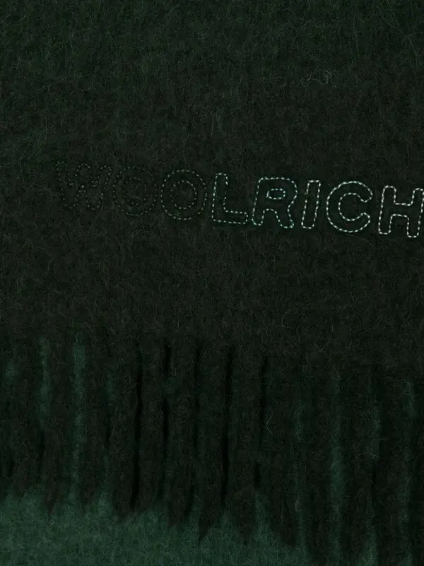 Woolrich Logo-embroidered Ombre-effect Scarf