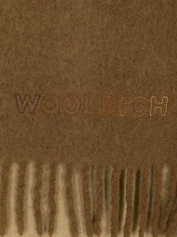 Woolrich Logo-embroidered Ombre-effect Scarf