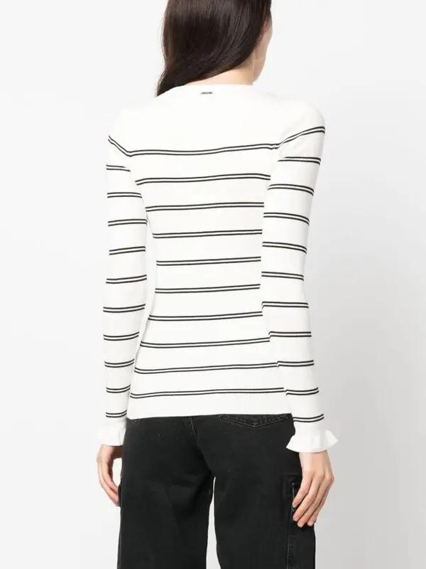Liu Jo Appliqué-detail Striped Top