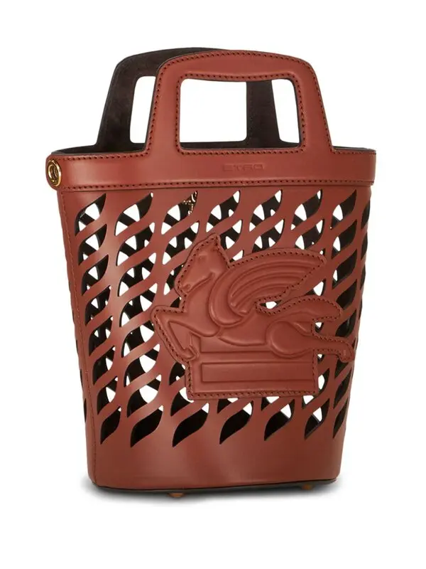 Etro Coffa Leather Bucket Bag - Brown