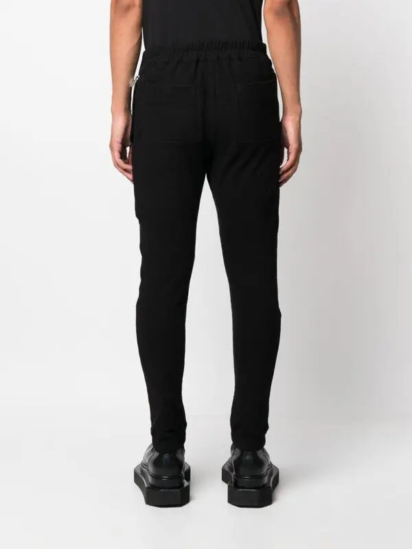 Rick Owens Decorative-zip Cotton Trousers - Black