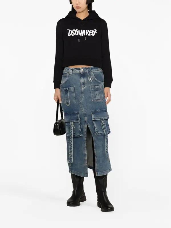 Dsquared2 Logo-print Long-sleeve Hoodie