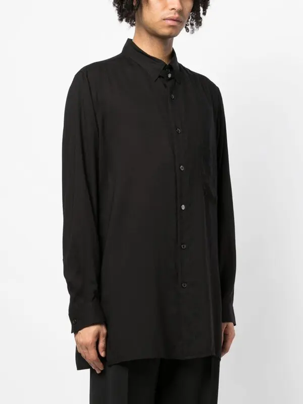 Yohji Yamamoto Pointed-collar Button-up Shirt