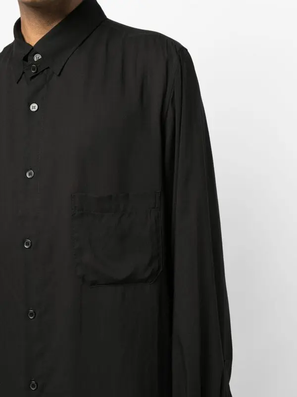 Yohji Yamamoto Pointed-collar Button-up Shirt