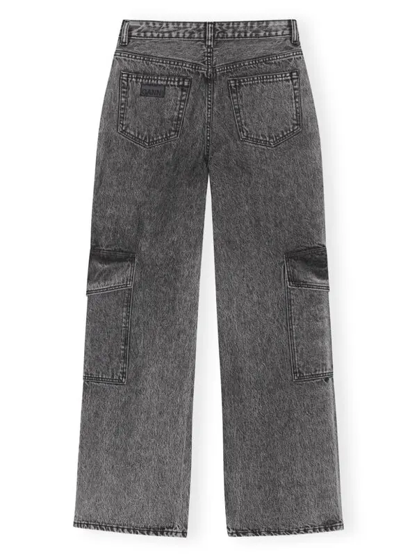 GANNI Mid-rise Wide-leg Jeans - Grey