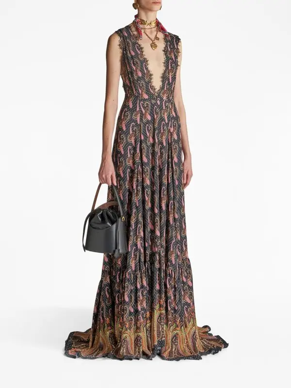 Etro Saturno Leather Bucket Bag