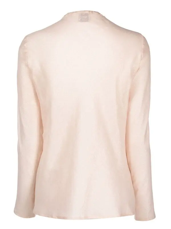 ALYSI Lurex-detail Long-sleeve Blouse