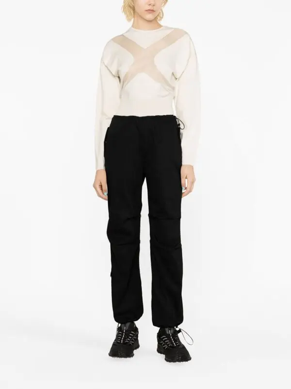 GENNY Sheer-paneled T-shirt - Neutrals