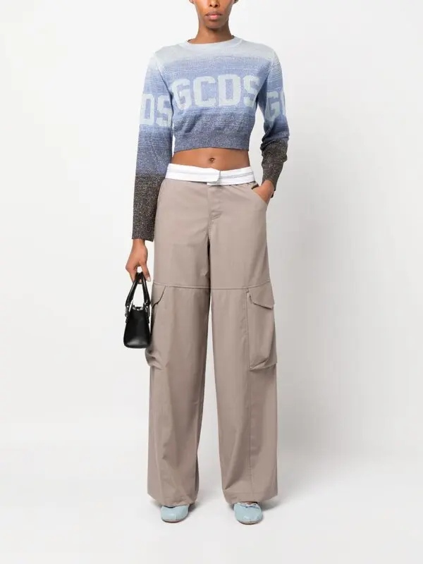 Gcds Wide-leg Cargo Trousers