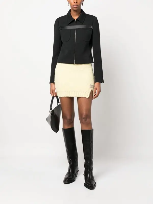 Gcds Hairy Logo-plaque Miniskirt