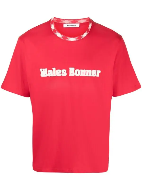 WALES BONNER Original Logo-appliqué T-shirt - Red