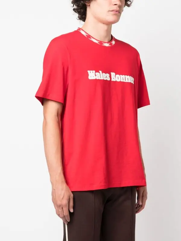 WALES BONNER Original Logo-appliqué T-shirt - Red