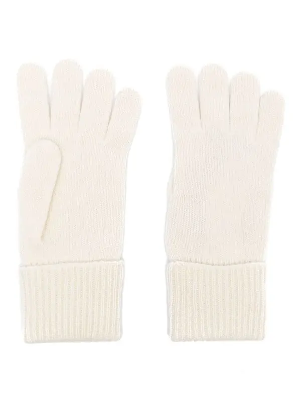 Woolrich Logo-patch Cashmere Gloves - Neutrals