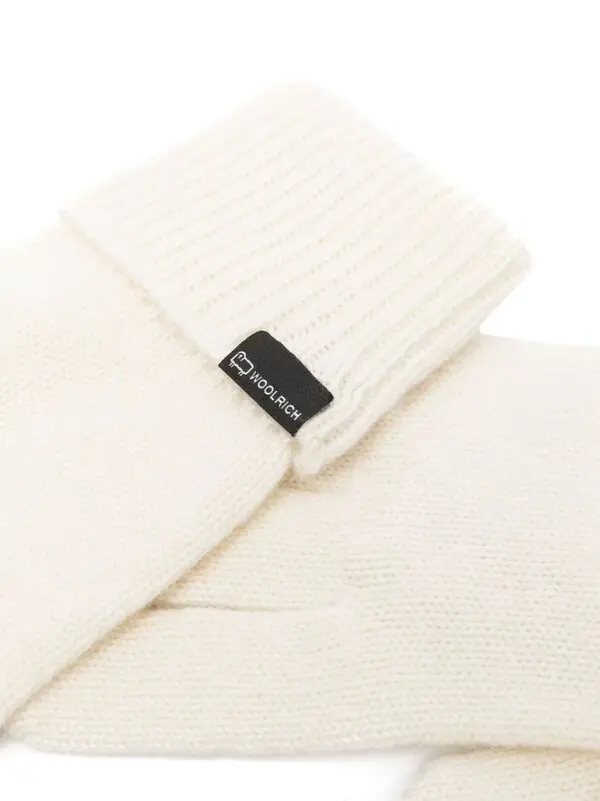 Woolrich Logo-patch Cashmere Gloves - Neutrals