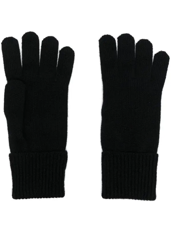 Woolrich Logo-patch Cashmere Gloves - Black