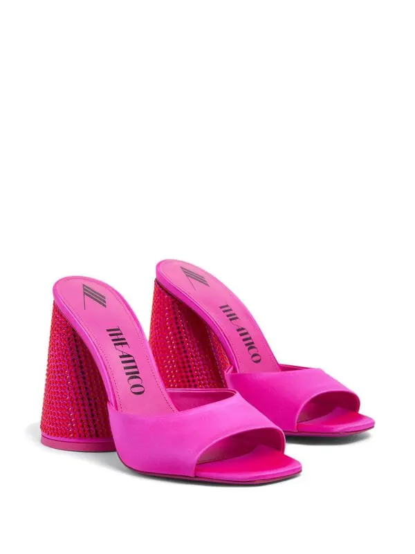 Attico Luz Rhinestone-embellished Sandals - Pink