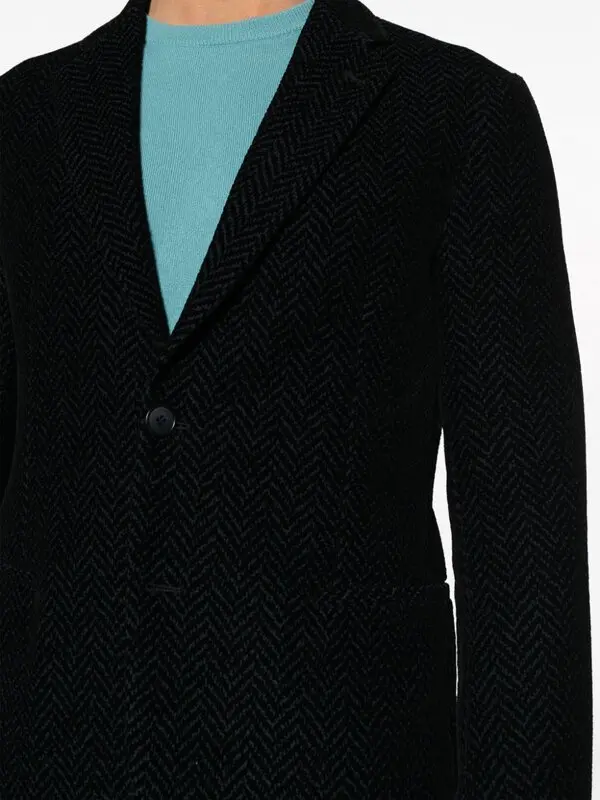 Giorgio Armani Textured-finish Notched-lapels Blazer
