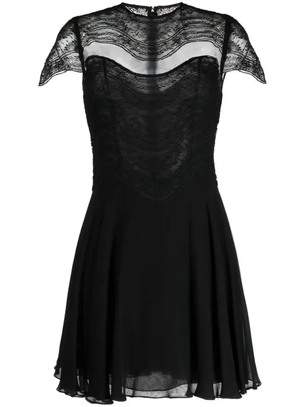 Costarellos Mangano Silk Georgette Minidress