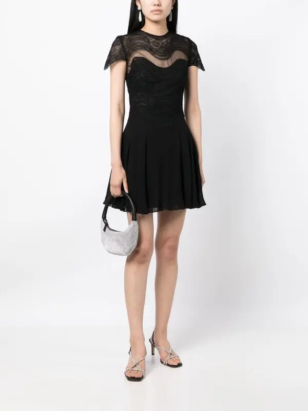 Costarellos Mangano Silk Georgette Minidress