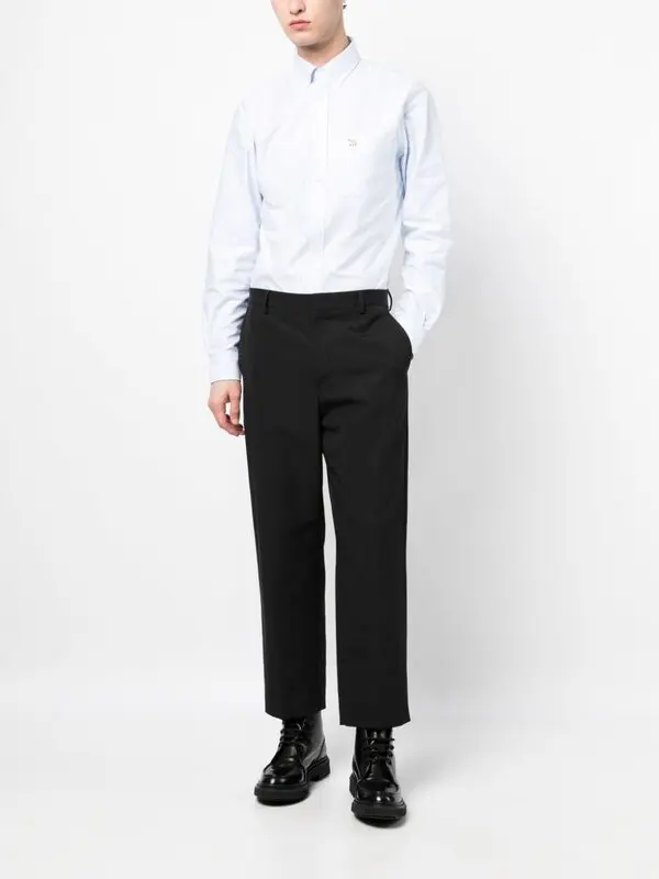 Maison Kitsuné Embroidered-fox Cotton Shirt