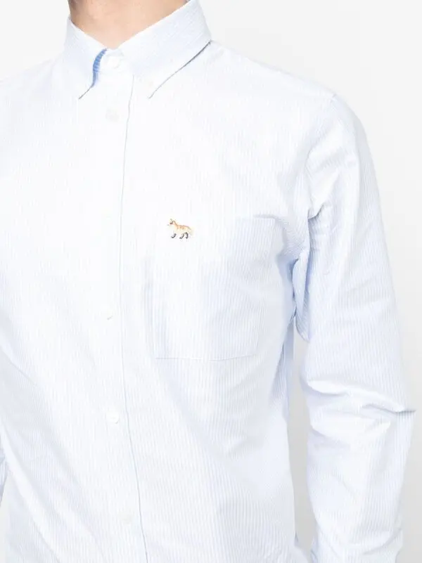 Maison Kitsuné Embroidered-fox Cotton Shirt