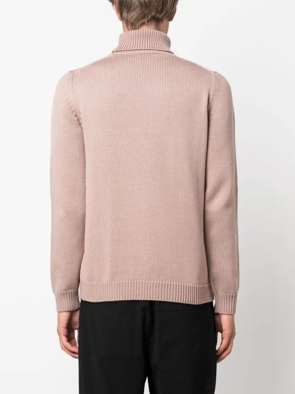 NUUR Roll-neck Merino Wool Jumper - Pink