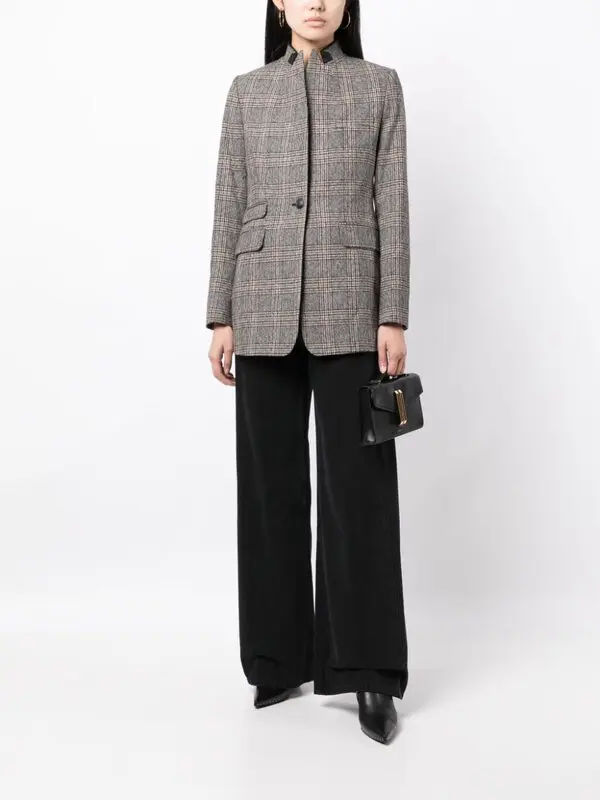 Rag & Bone Plaid Check Pattern Single-breasted Blazer