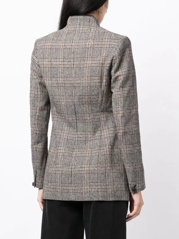 Rag & Bone Plaid Check Pattern Single-breasted Blazer
