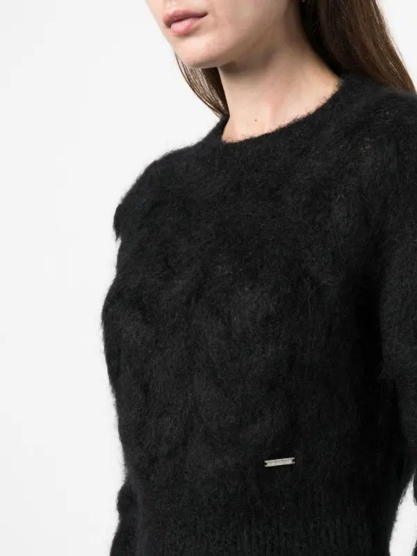 Dsquared2 Brushed Mohair-blend Jumper - Black