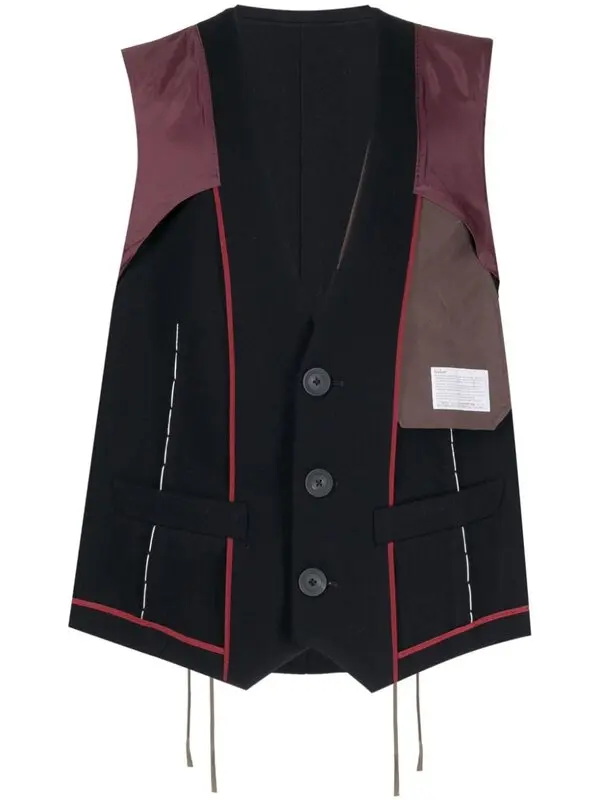 Kolor Patchwork Wool Vest