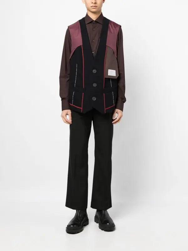 Kolor Patchwork Wool Vest