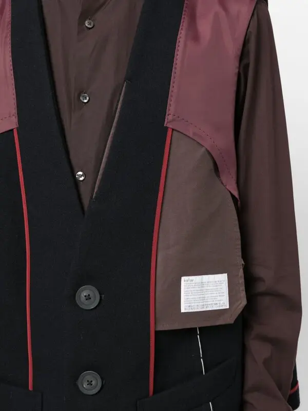 Kolor Patchwork Wool Vest