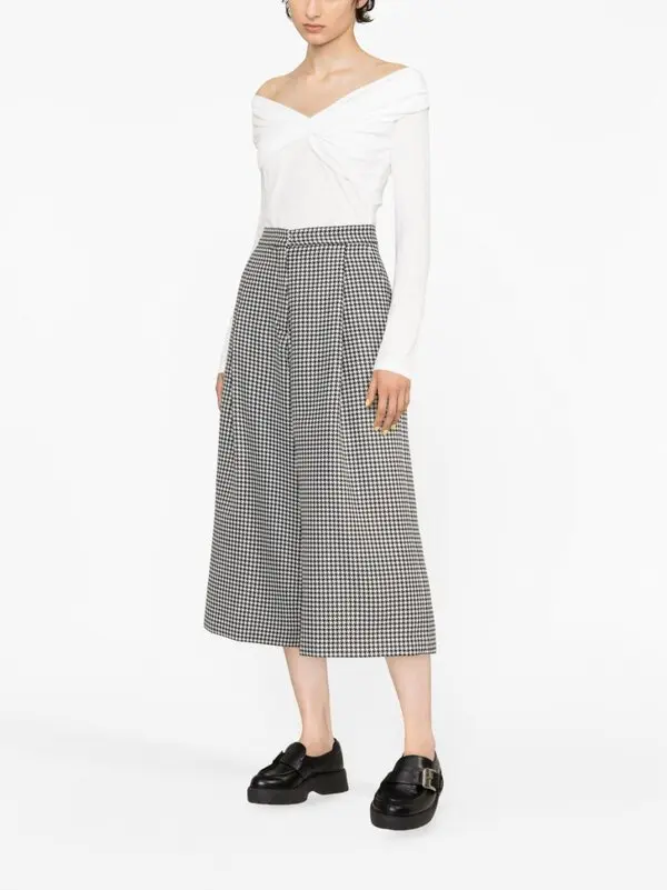 Viktor & Rolf Houndstooth Pattern Cropped Trousers