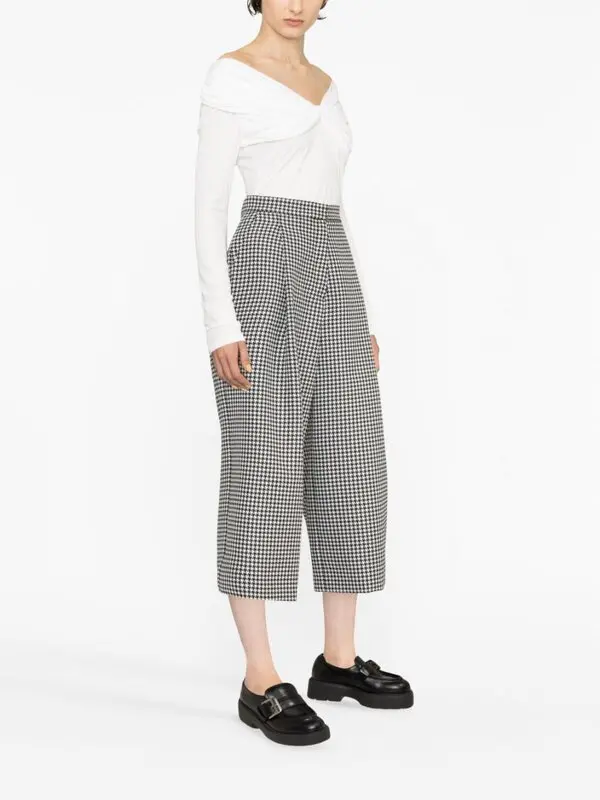 Viktor & Rolf Houndstooth Pattern Cropped Trousers
