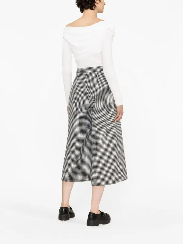 Viktor & Rolf Houndstooth Pattern Cropped Trousers