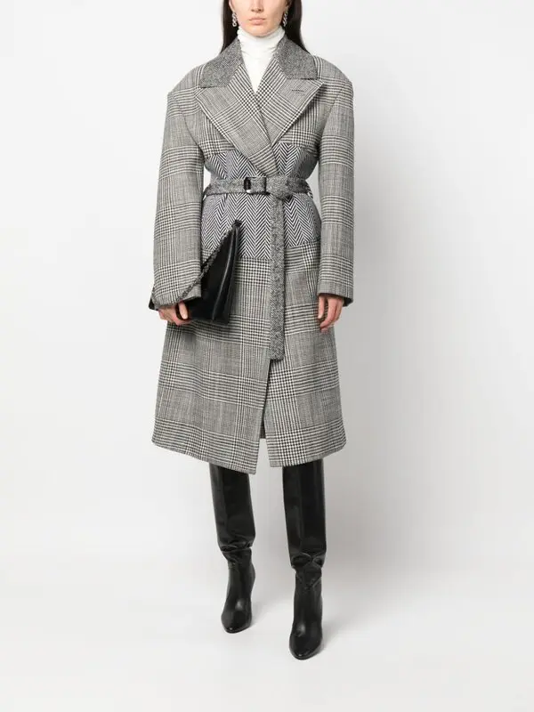 TOM FORD Houndstooth-pattern Belted Coat