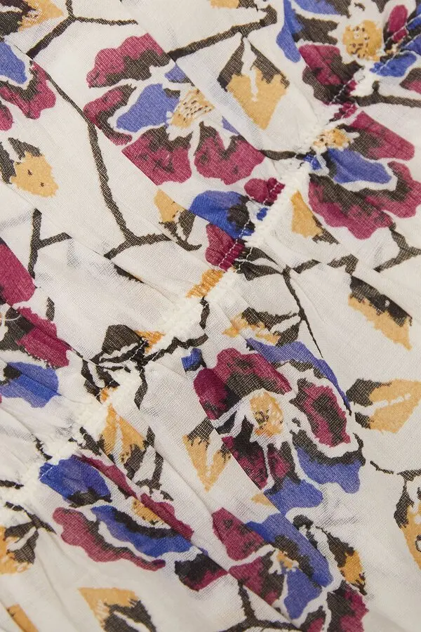 MARANT ETOILE Sireny Floral-print Mini Dress - Ecru